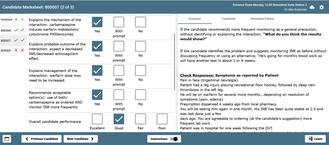 OSCE Marking & Feedback - Speedwell Exam Software